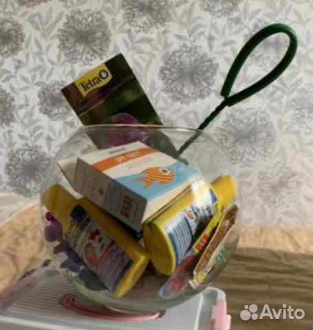 Аквариум круглый 6литров для петушка