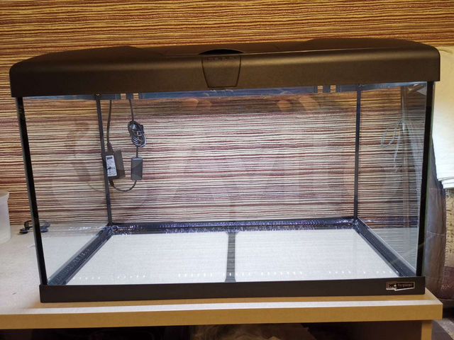 Аквариум Ferplast capri 60 LED черный, 60л, бу